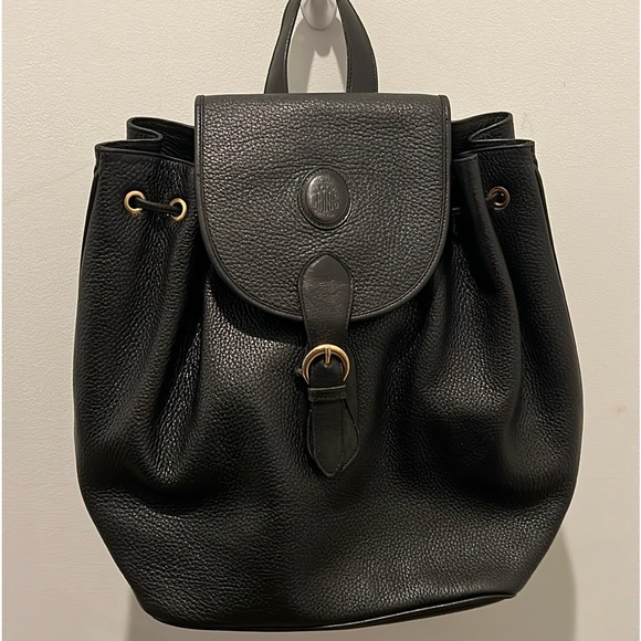 Mark Cross | Bags | Vintage Mark Cross Black Pebbled Leather Gold ...